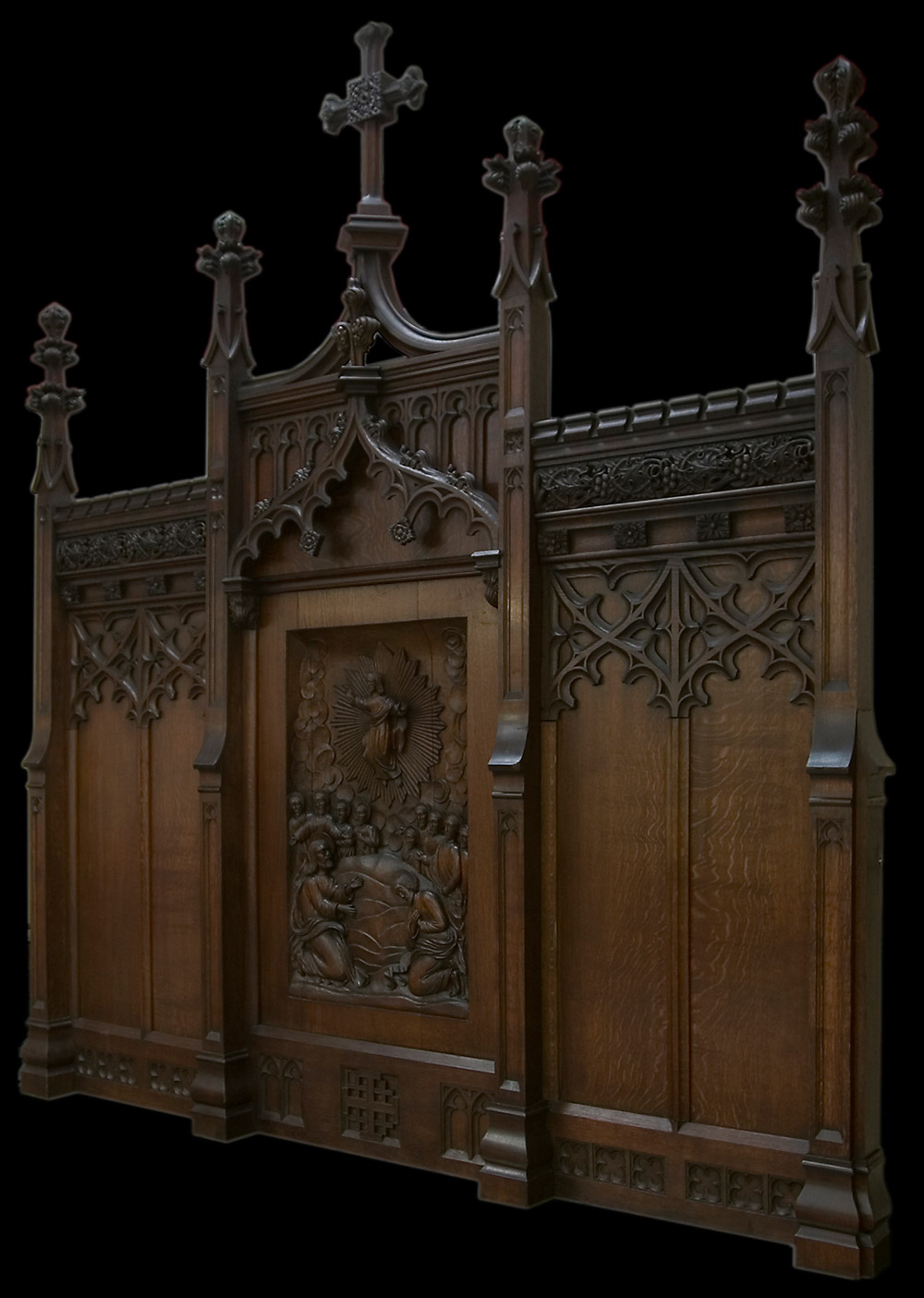 Victorian Oak Gothic Altar