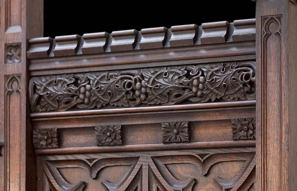 Victorian Oak Gothic Altar