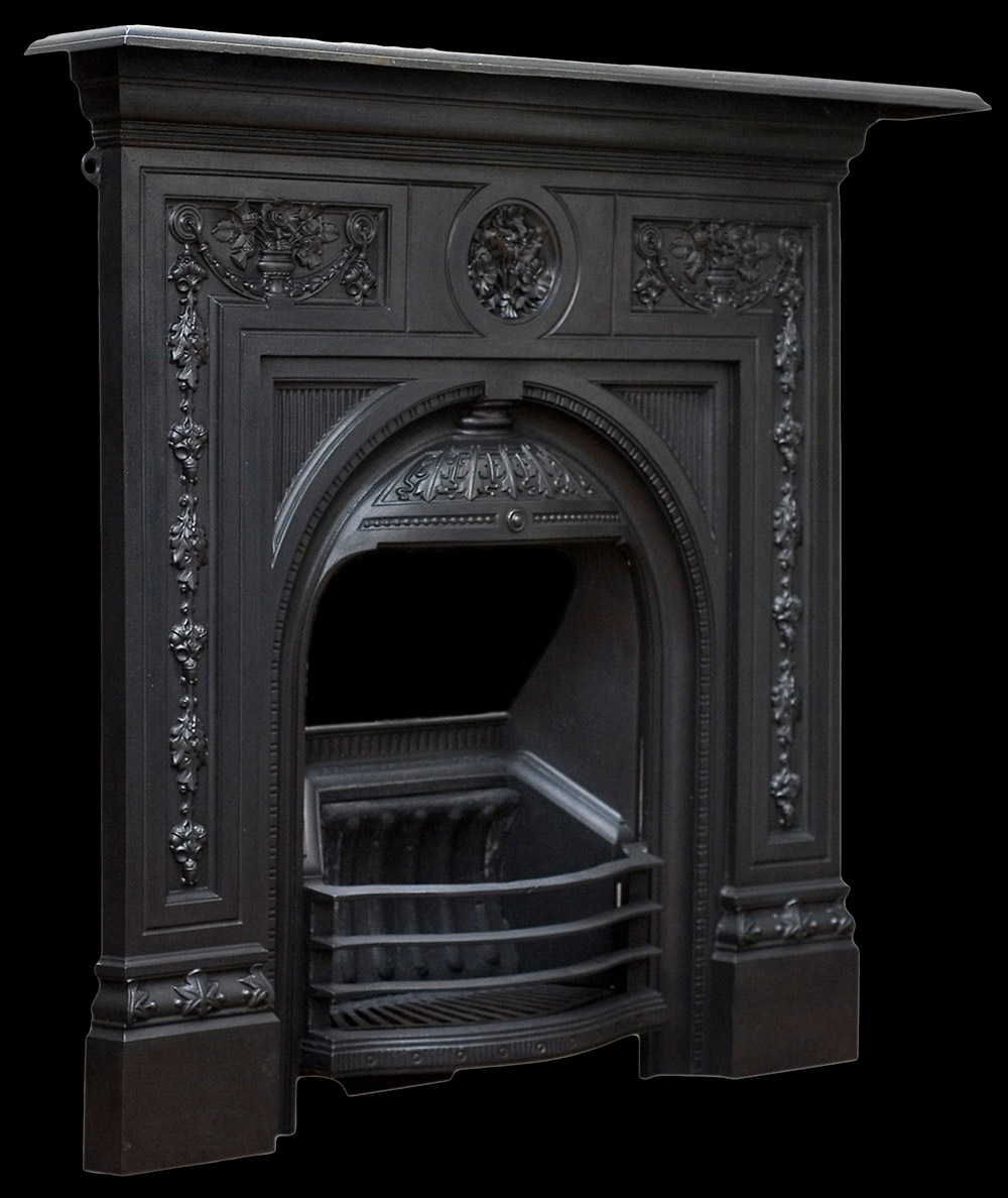 Large Victorian combination grate