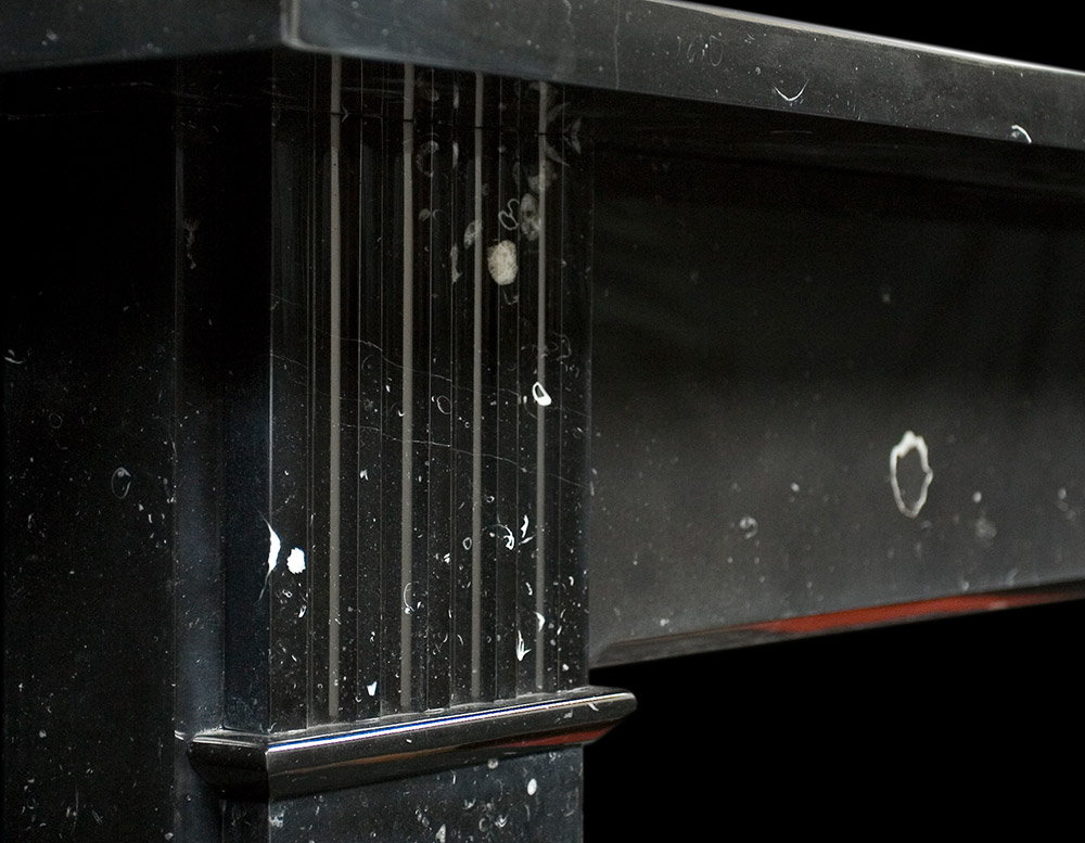 Victorian black marble fire surround