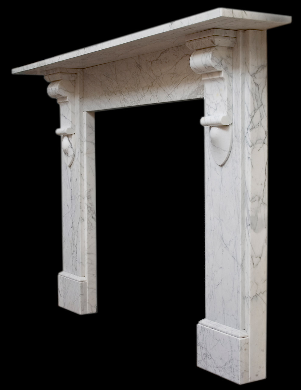 white marble fire surround