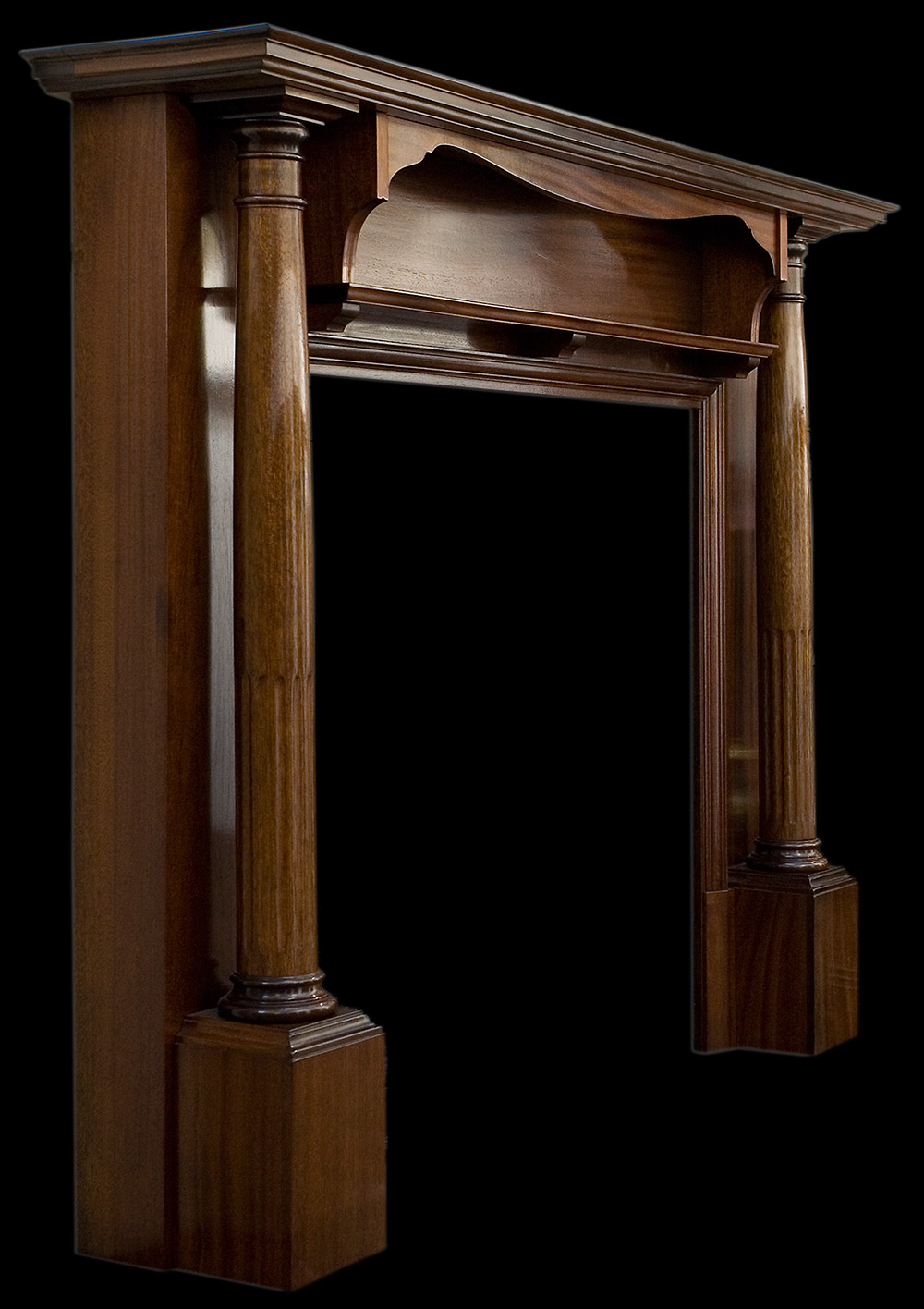 Edwardian reclaimed mahogany fire surround