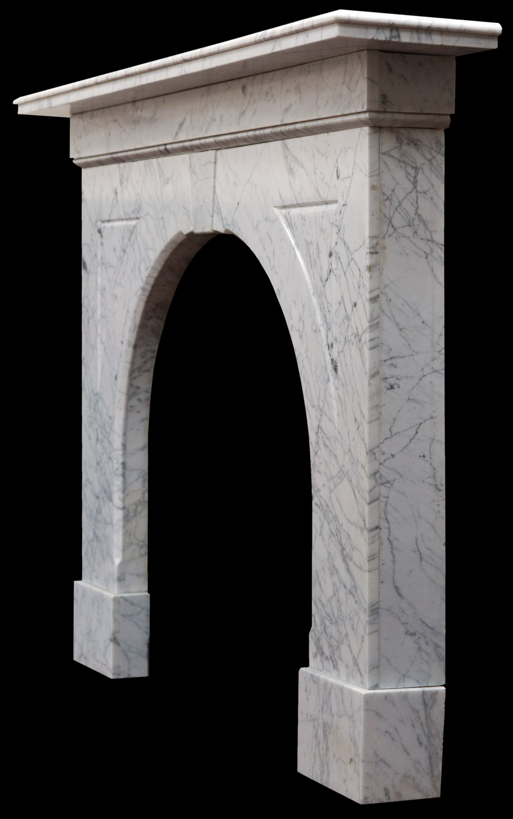 Antique carrara marble fire surround - reclaimed fires