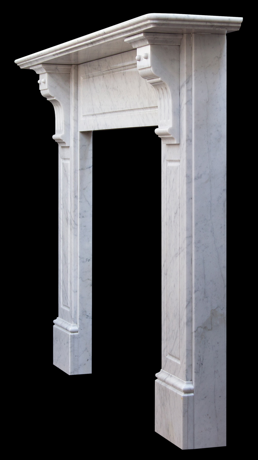 Marble Chimneypiece with fluted corbels