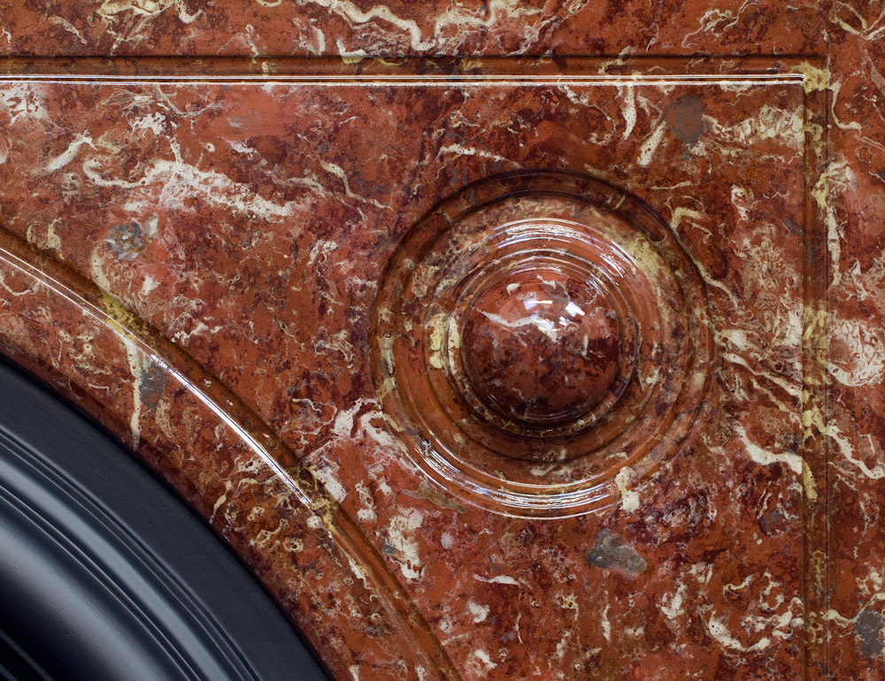 Faux marble combination grate | The Antique Fireplace Restoration Company