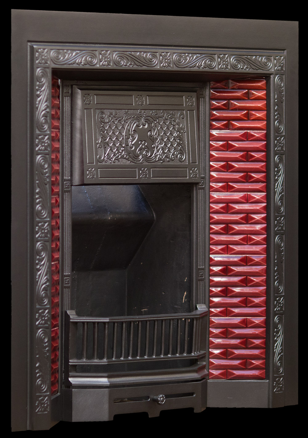 Tiled fire grate | The Antique Fireplace Restoration Company